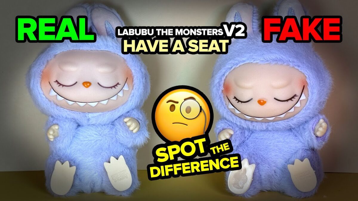 FAKE vs REAL LABUBU THE MONSTERS V2 POP MART Have A Seat Plush Blind Box | Stop Buying Fake ...
